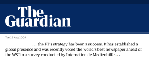 The Top Ten of world's best newspapers - IMH Service