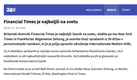The Top Ten of world's best newspapers - IMH Service